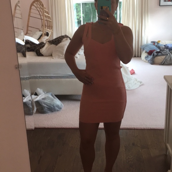 Alberto Makali | Dresses | Peach Hermes Look A Like Bandage Dress ...